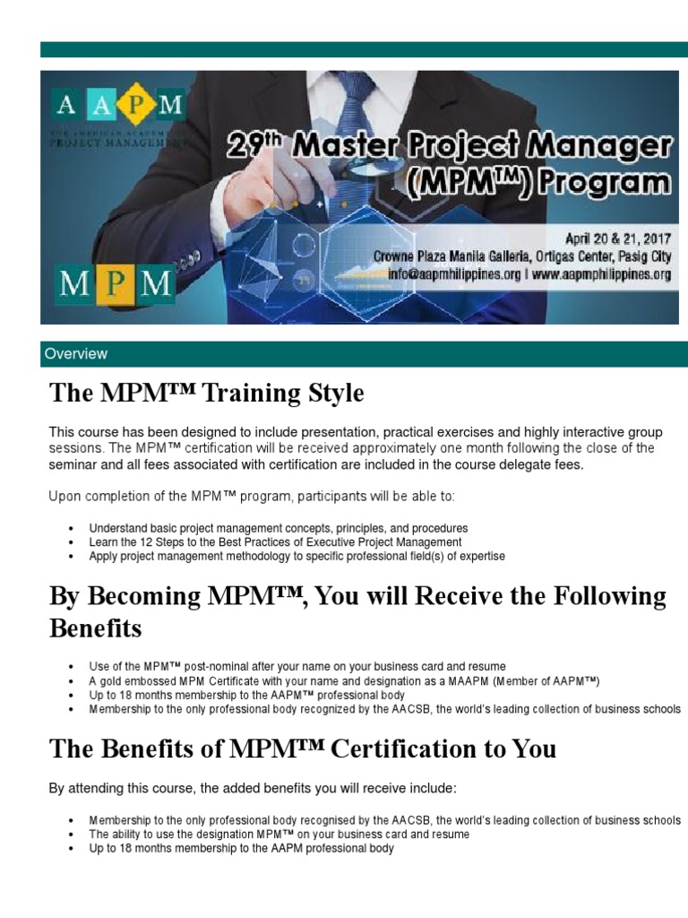 The MPM™ Training Style | PDF | Project Management | Business