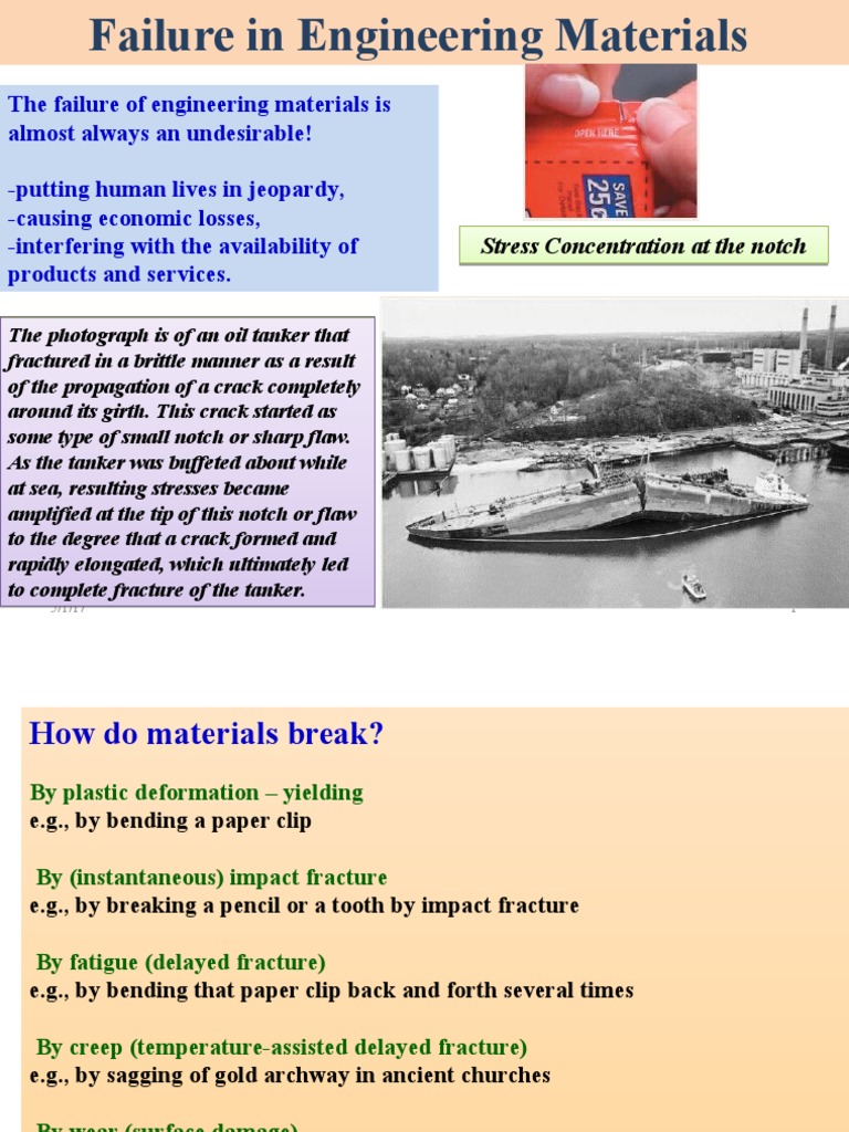 Failure in Materials | PDF | Fracture | Fatigue (Material)
