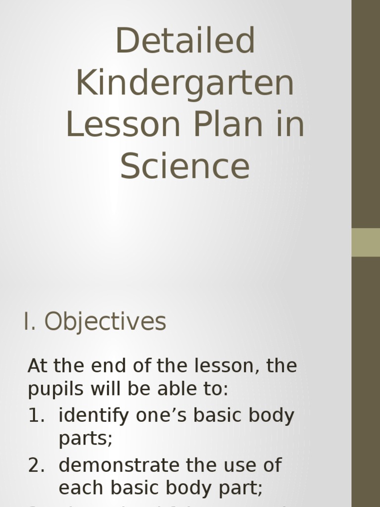 Detailed Kindergarten Lesson Plan in Science | PDF | Science & Mathematics