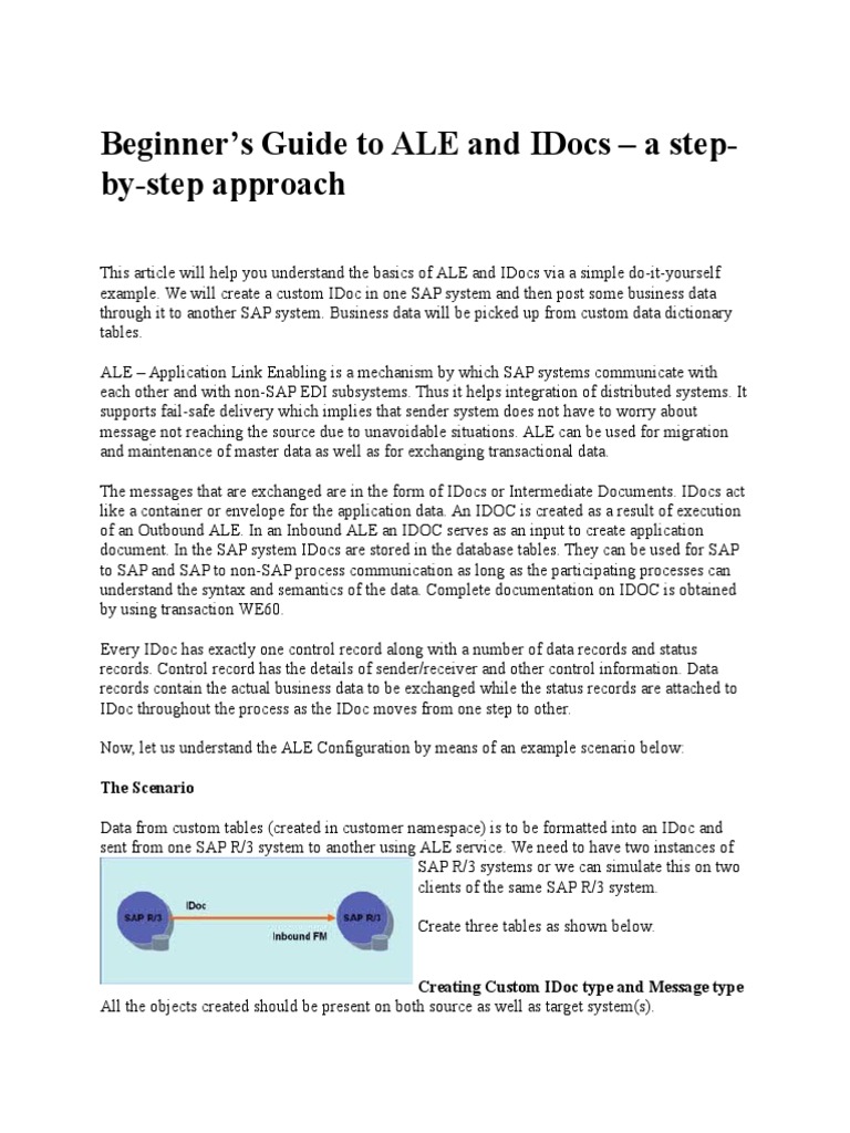 Beginner'S Guide To Ale and Idocs - A Step-By-Step Approach | Download Free PDF | Object ...