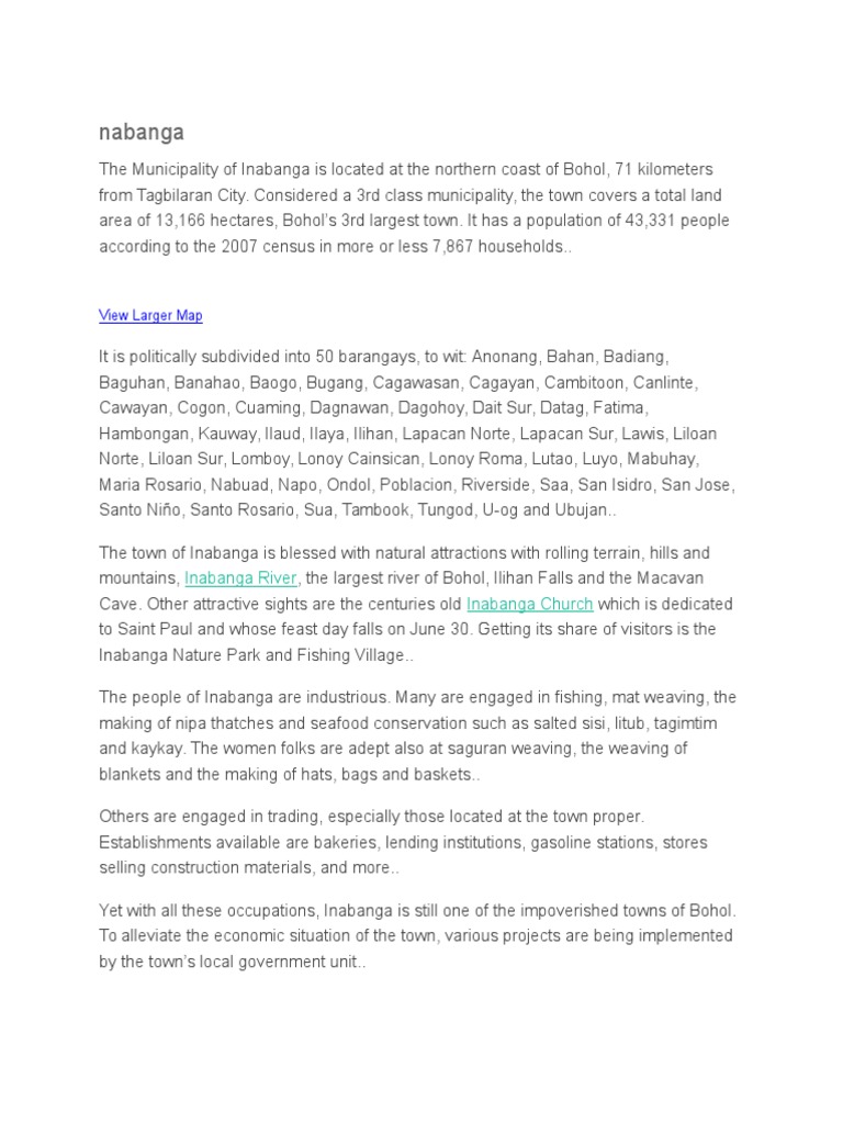 Nabanga: View Larger Map | PDF | Business