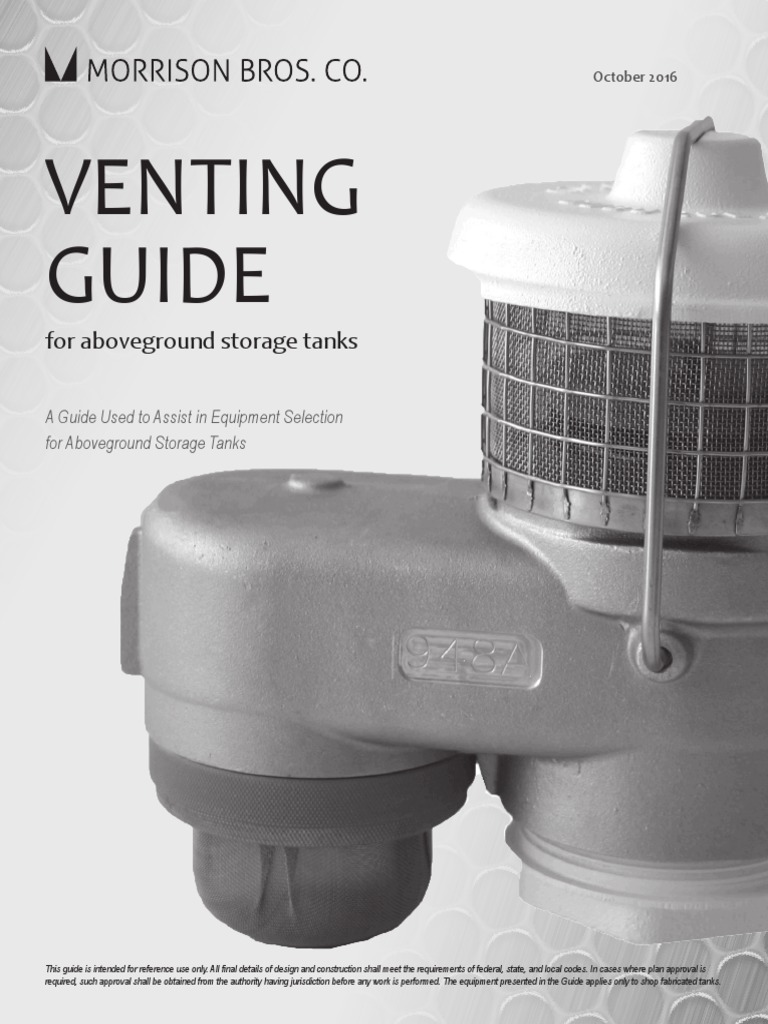Vent Guide Dec2016 | Tanks | Pressure