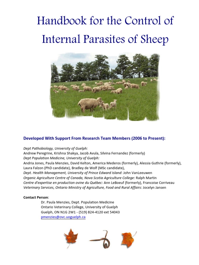 Handbook For The Control of Internal Parasites of Sheep PDF | PDF ...