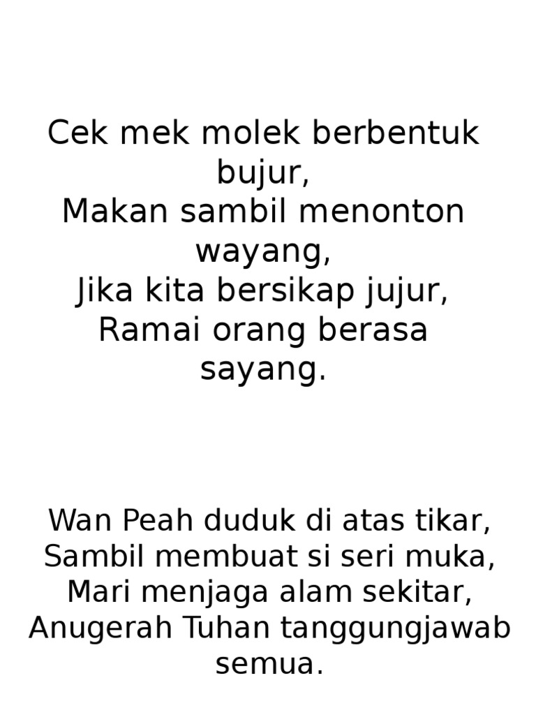 Pantun Nilai Murni | PDF
