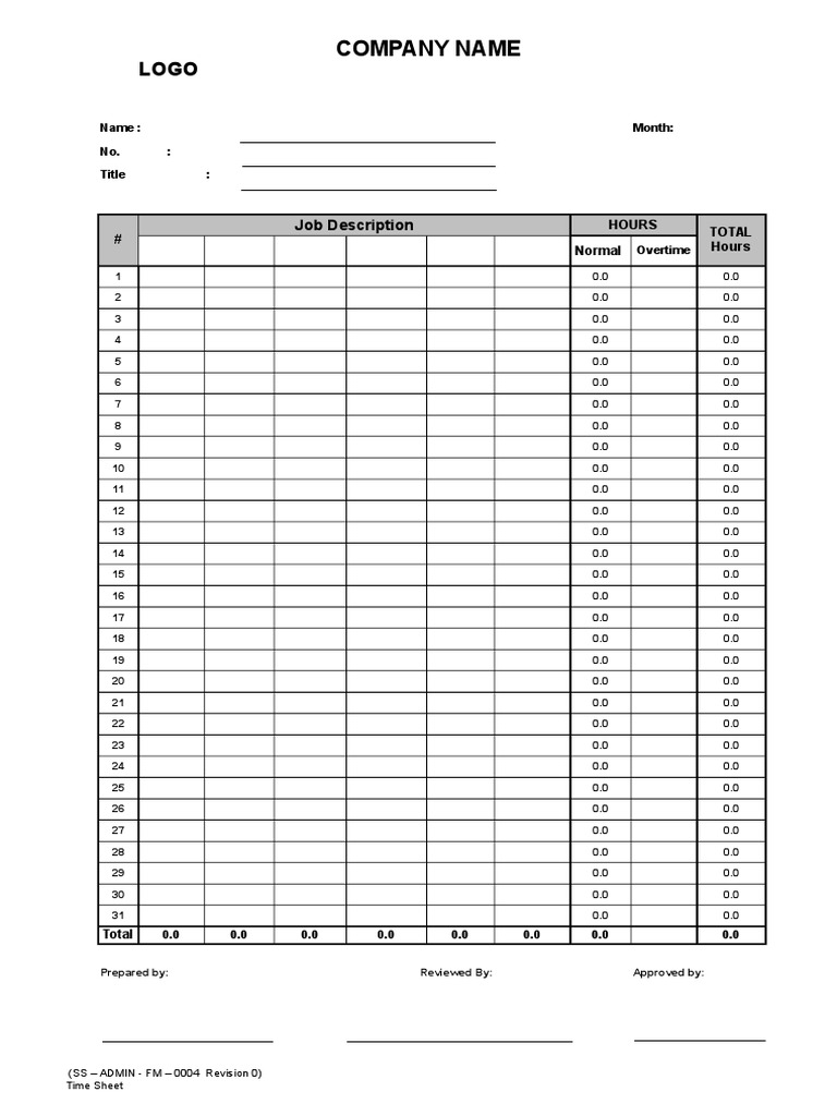 Time Sheet Sample | PDF | Business