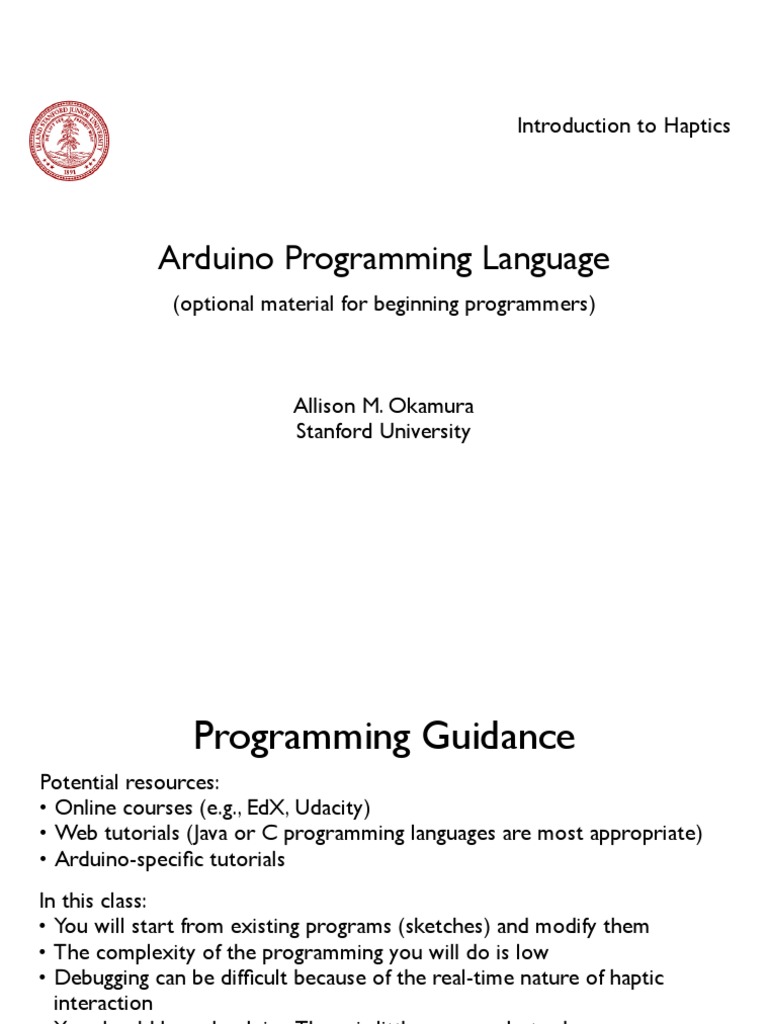 Arduino Programming Language PDF | PDF