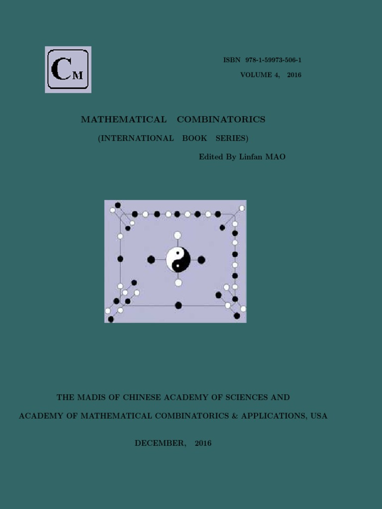 MATHEMATICAL COMBINATORICS (INTERNATIONAL BOOK SERIES), Vol. 4/2016 | PDF