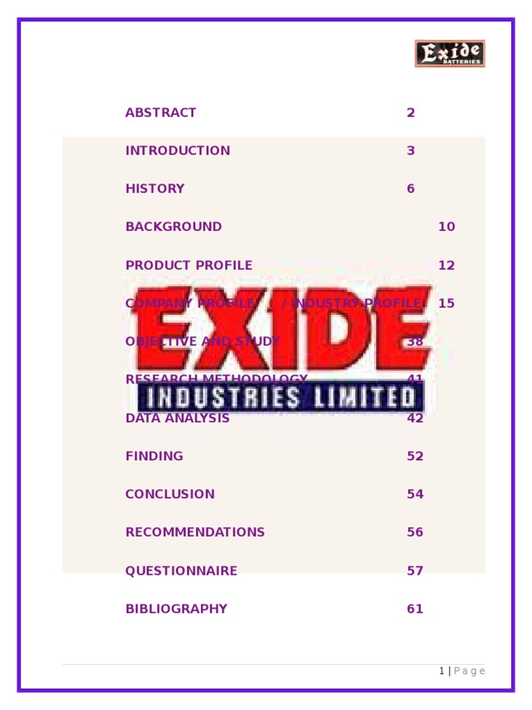 Exide Battery | PDF | Energy And Resource | Science
