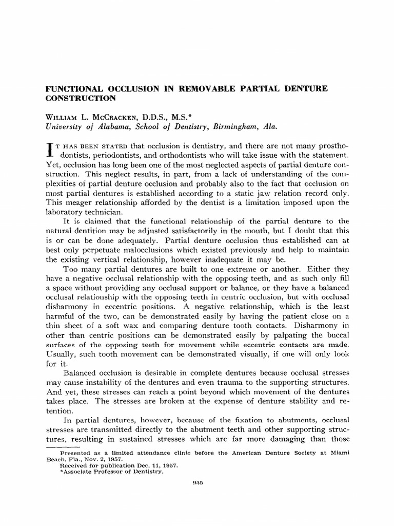 Functional Occlusion | PDF | Dentures | Dentistry
