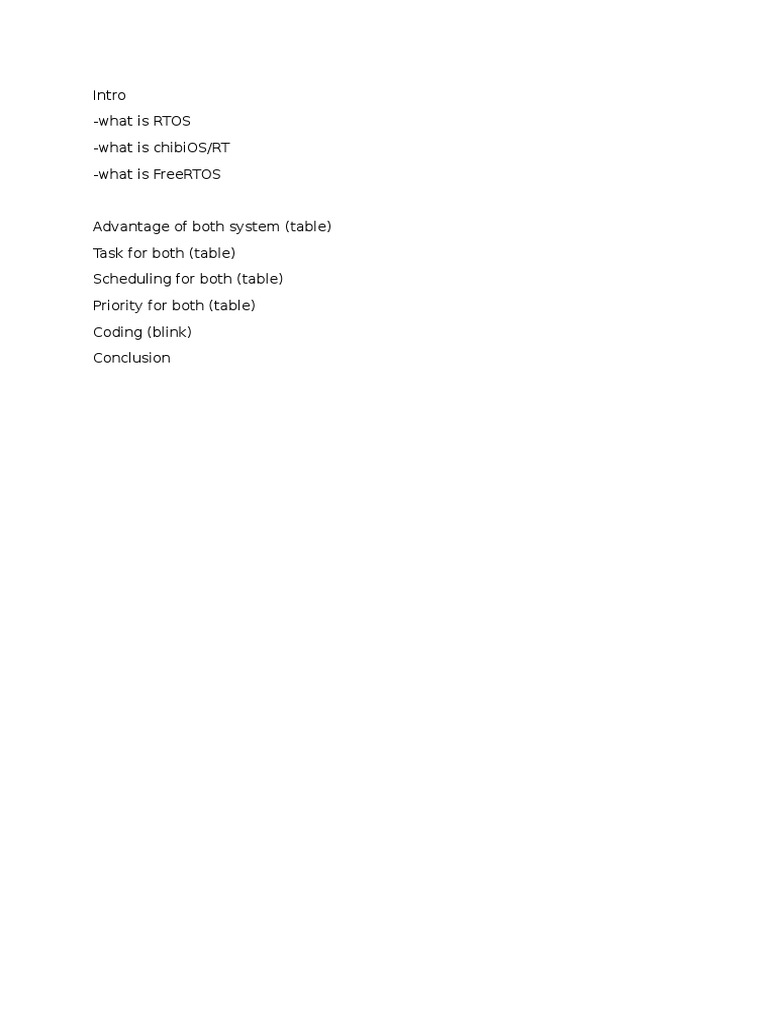 Intro - What Is Rtos - What Is Chibios/Rt - What Is Freertos | PDF