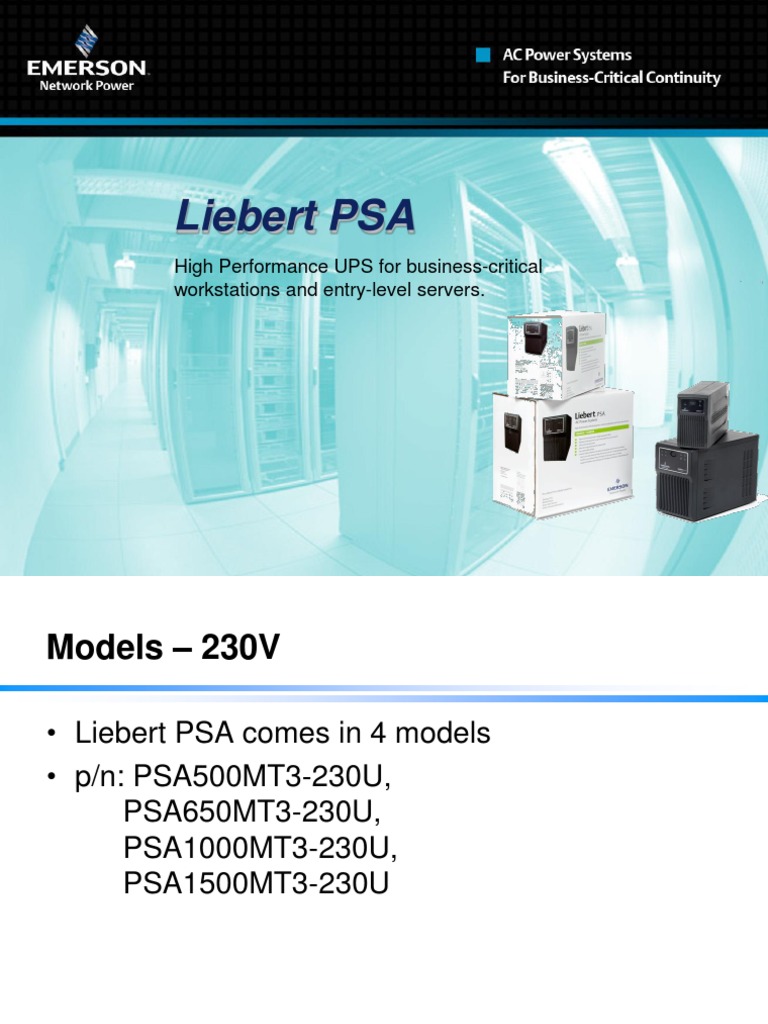 Manual Liebert PSA | PDF | Computer Hardware | Computer Engineering