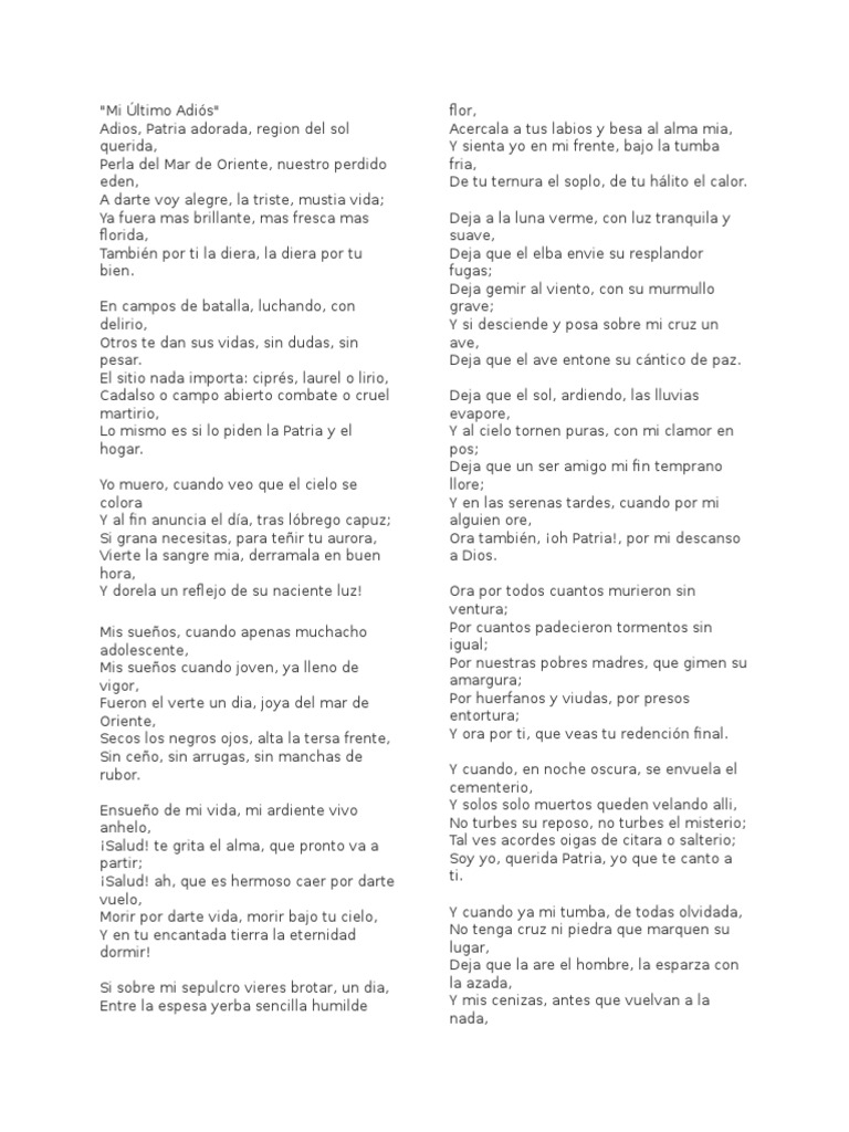 Mi Ultimo Adios | PDF | Naturaleza