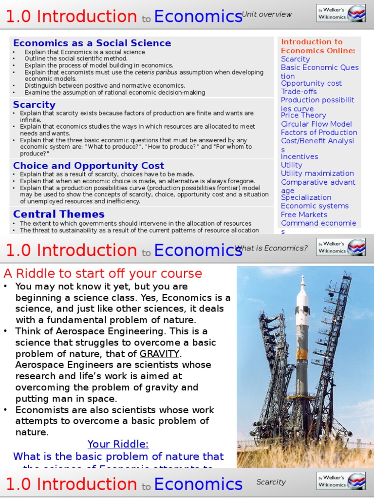 1.0 Introduction To Economics | PDF | Microeconomics | Economics
