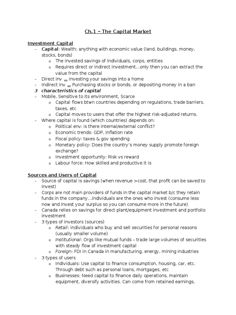 CSC Chapter 1 | PDF | Stock Market | Stocks