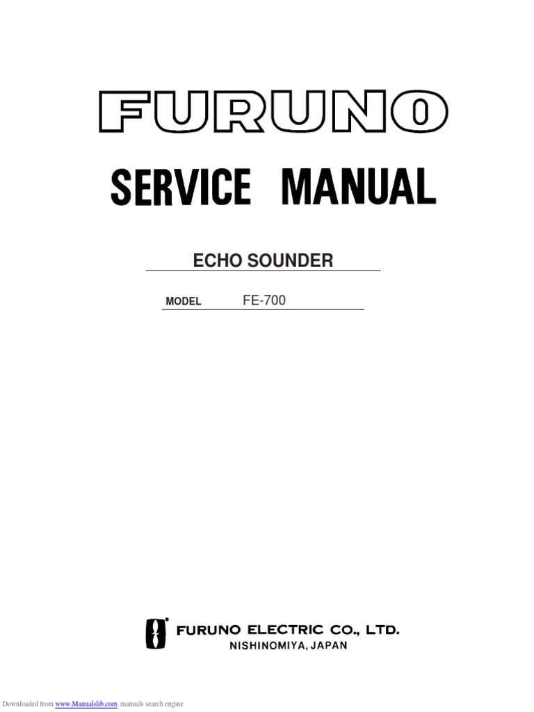 Fe700 Echo Sounder Service Manual | PDF | Liquid Crystal Display | Backlight