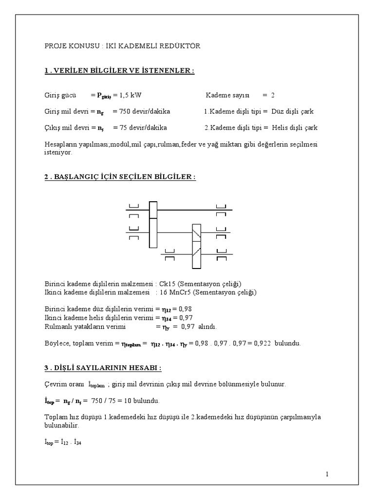 Iki Kademeli Reduktor PDF | PDF
