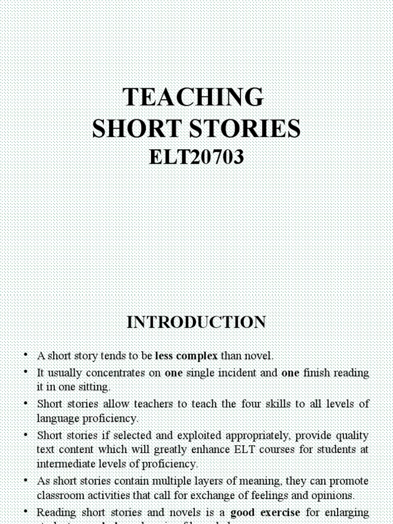 Enhancing ESL Learning with Short Stories | PDF | Reading (Process ...