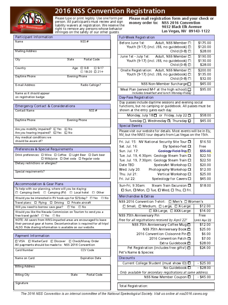 NSS2016 Registration Form | PDF | Beverages | Business