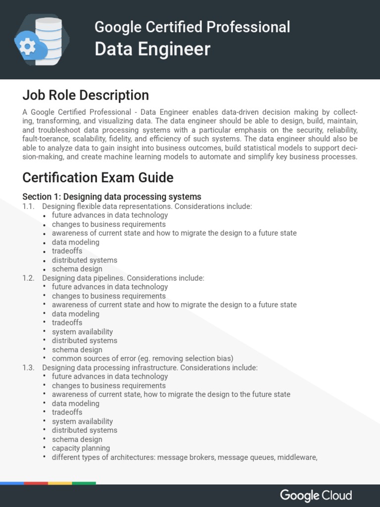 Google Certified Professional Data Engineer | PDF | Machine Learning ...
