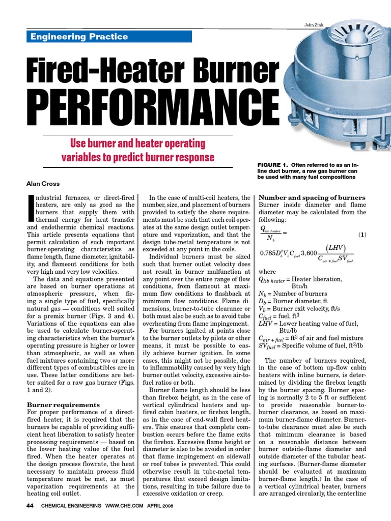 Burner Perform | PDF | Combustion | Hvac