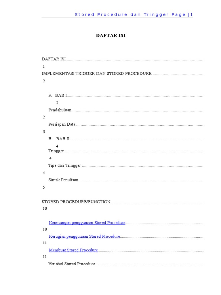 Perbedaan Trigger dan Stored Procedure | PDF | Teknologi & Rekayasa