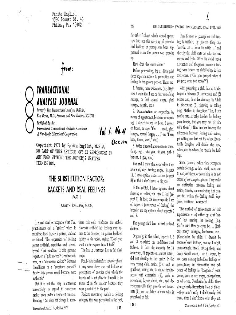 024 - Racket and Real Feelings PDF | PDF