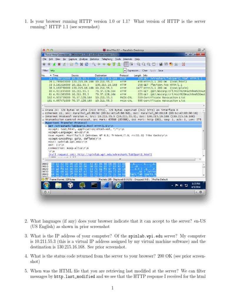Wireshark Sol | PDF | Hypertext Transfer Protocol | Hypertext