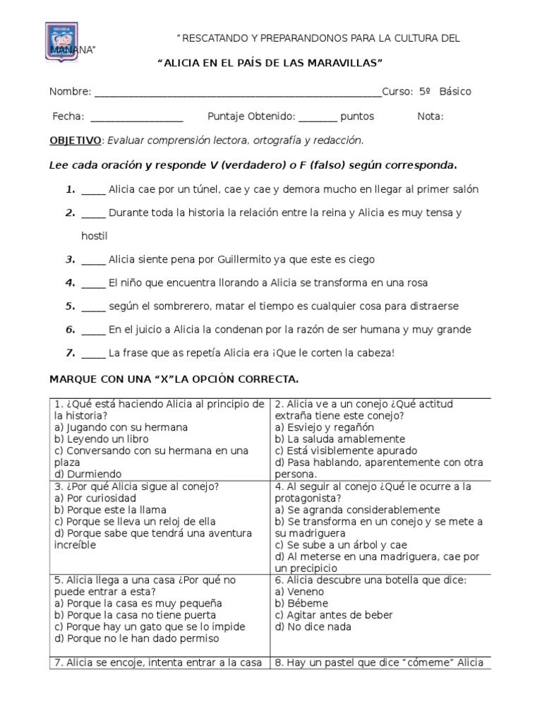Alicia en El Pais de Las Maravillas | PDF | Las aventuras de Alicia en ...