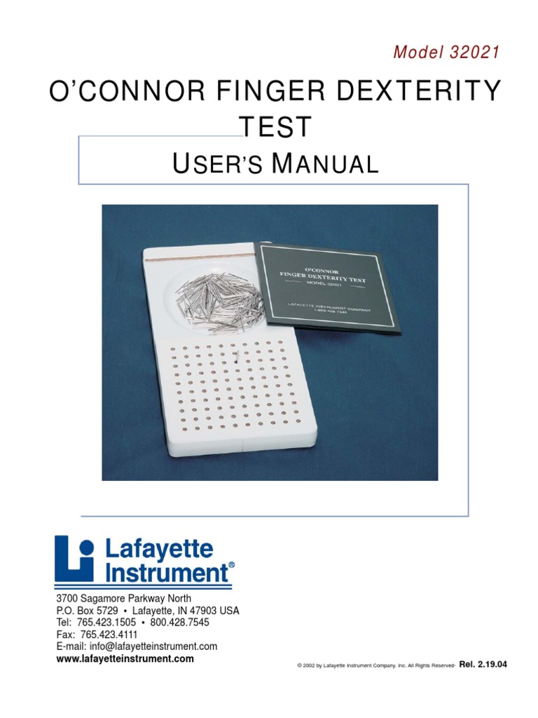 O'connor Finger Dexterity | PDF | Visa Inc. | Employment