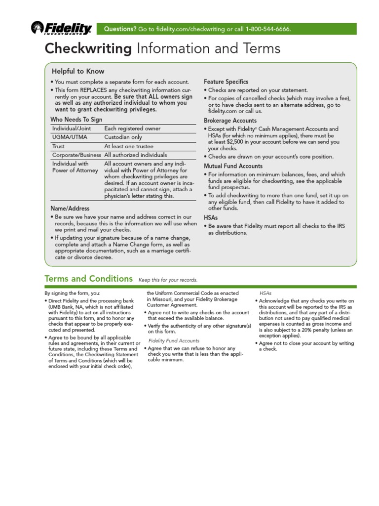 Checkwriting Information and Terms | PDF | Cheque | Mail