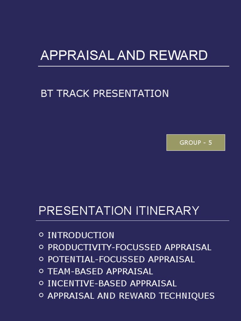 A Appraisal and Rewards | PDF | Performance Appraisal | Incentive
