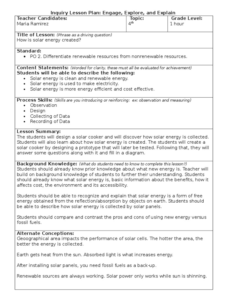 Solar Energy Creation for 4th Graders | PDF | Photovoltaics | Solar Energy