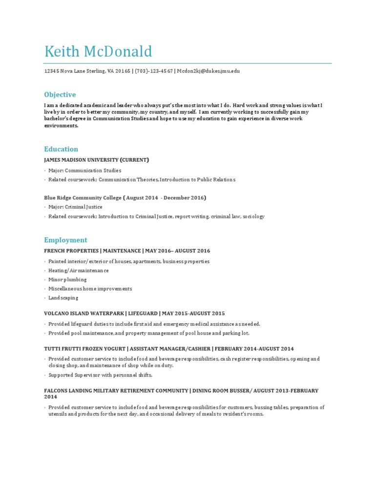 Resume For Public History | PDF