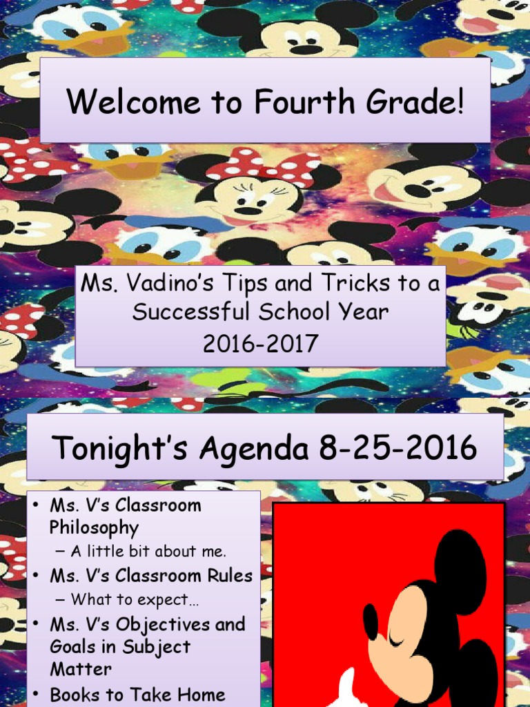 Welcome To Fourth Grade | PDF | Homework | Teaching