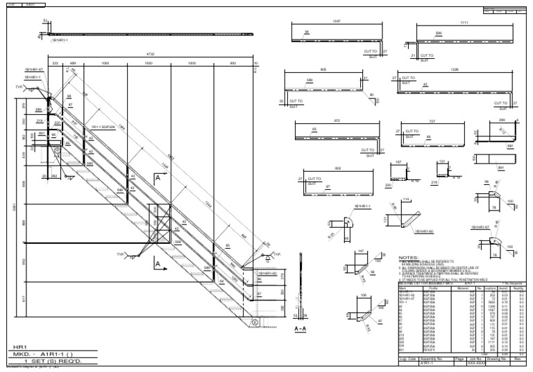 Stair Handrail Shop Drawing | PDF | Nature