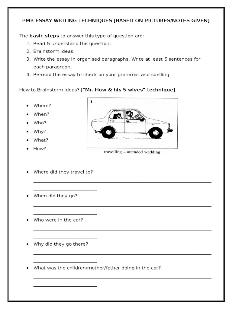 PMR Essay Writing & Novel Guide | PDF | Language Arts & Discipline