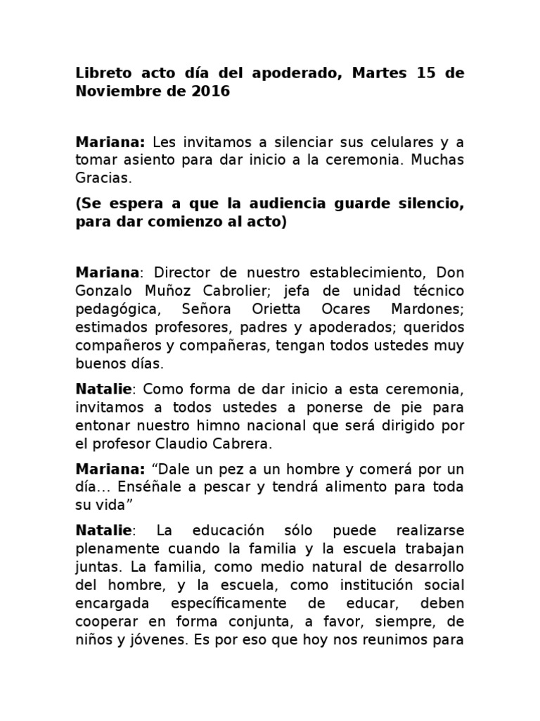 Día Del Apoderado | PDF | Jardín de infancia