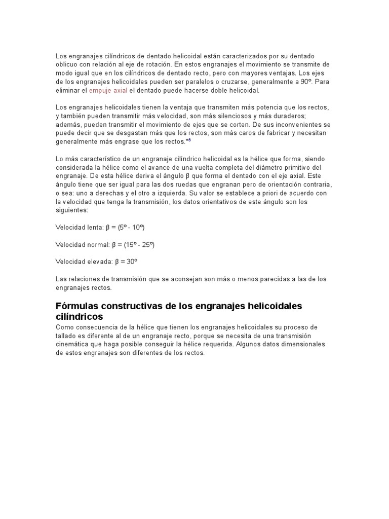 Los Engranajes Cilíndricos de Dentado Helicoidal | Descargar gratis PDF ...