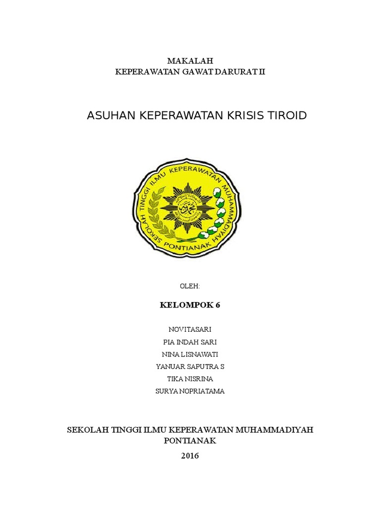 Asuhan Krisis Tiroid: Diagnosis dan Penanganan | PDF