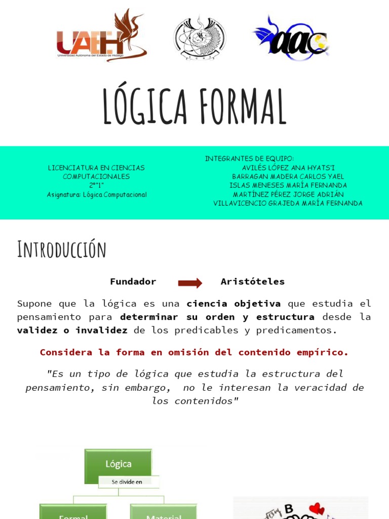 LÓGICA FORMAL.pdf | Validez | Lógica