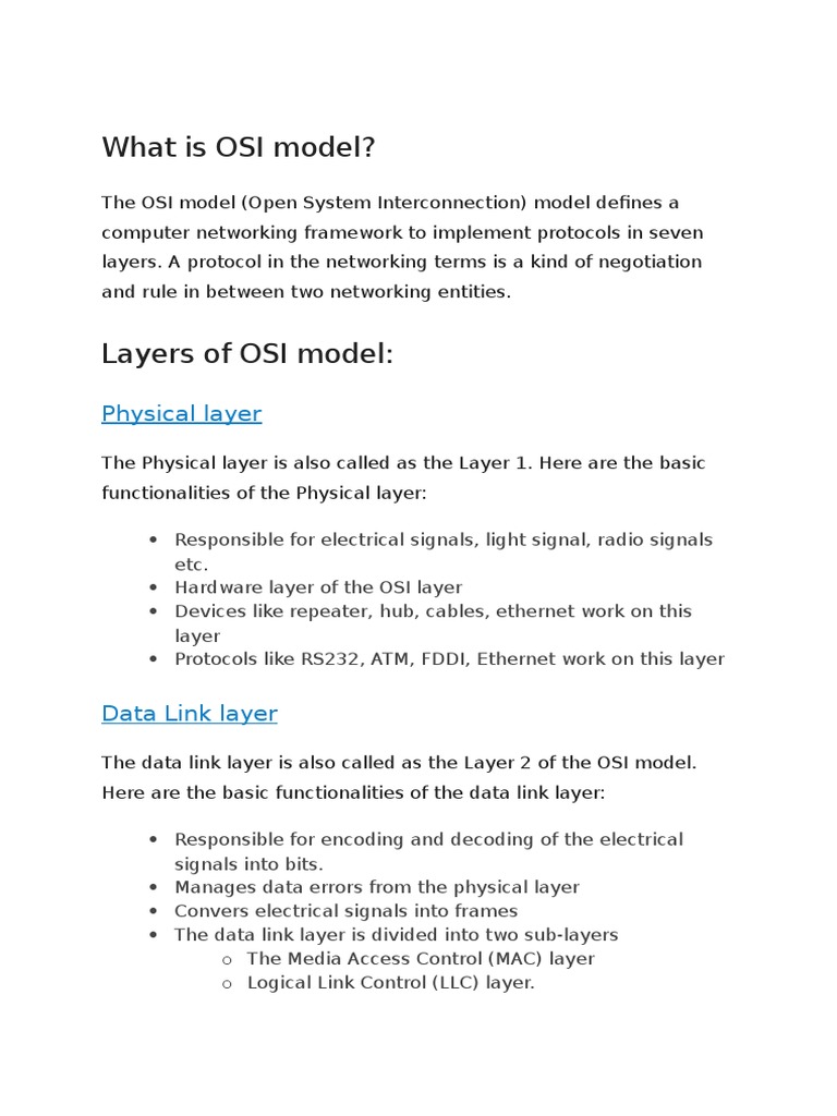 An In-Depth Look at the Seven Layers of the OSI Model and Their ...