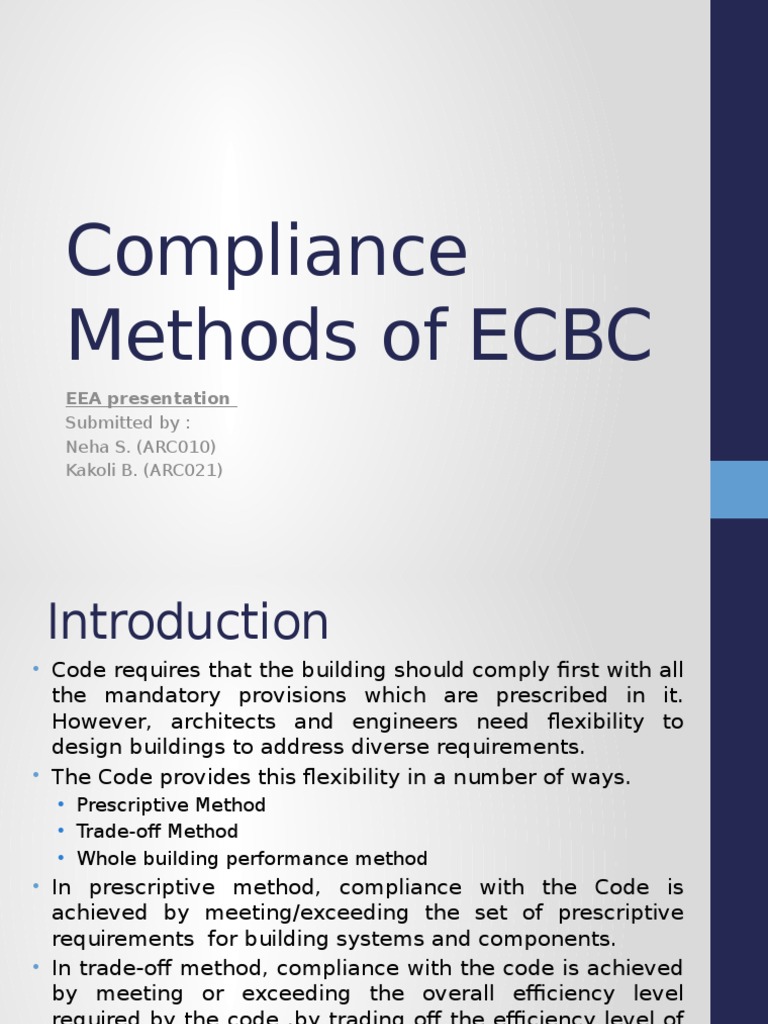 Compliance Methods of ECBC | PDF | Building Insulation | Lighting