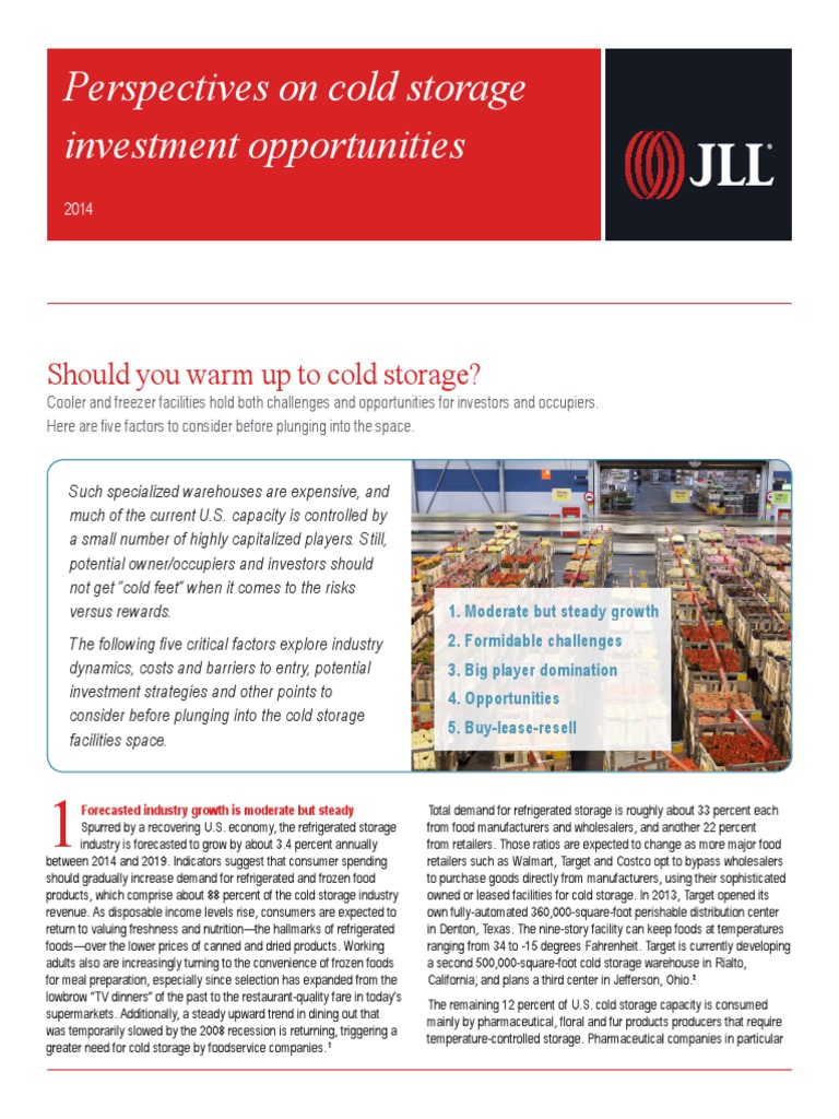 Challenges and Opportunities in Cold Storage-US Report by JLL PDF | PDF ...