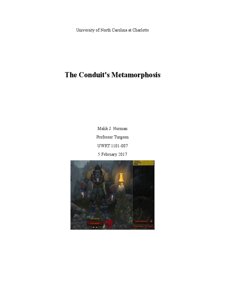 The Conduit's Metamorphosis | PDF | Werewolves | World Of Warcraft