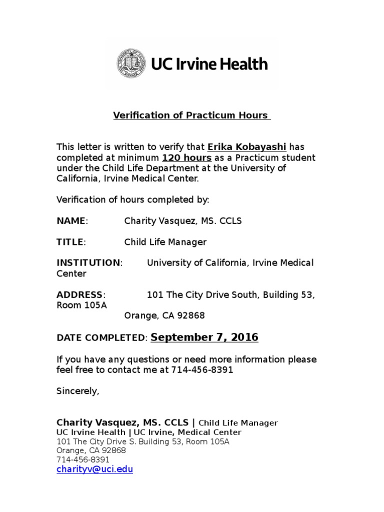 practicum-verification-letter