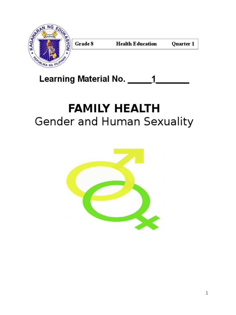 Grade 8 Q1 Health | PDF | Gender Role | Human Sexual Activity