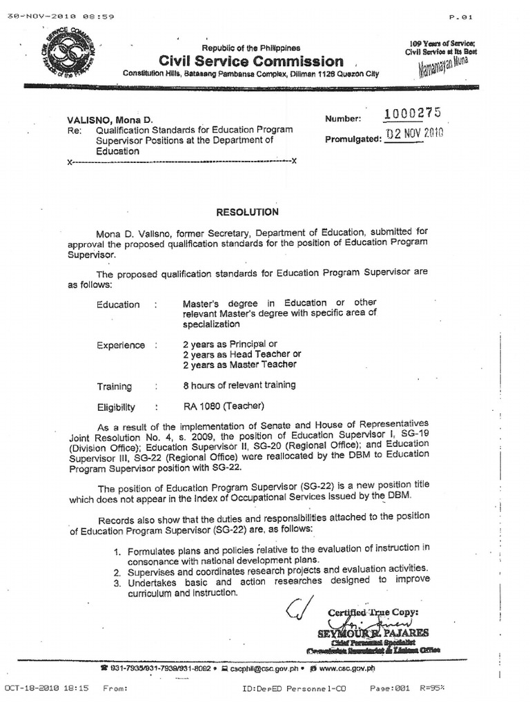 CSC For EPS 1000275 PDF | PDF