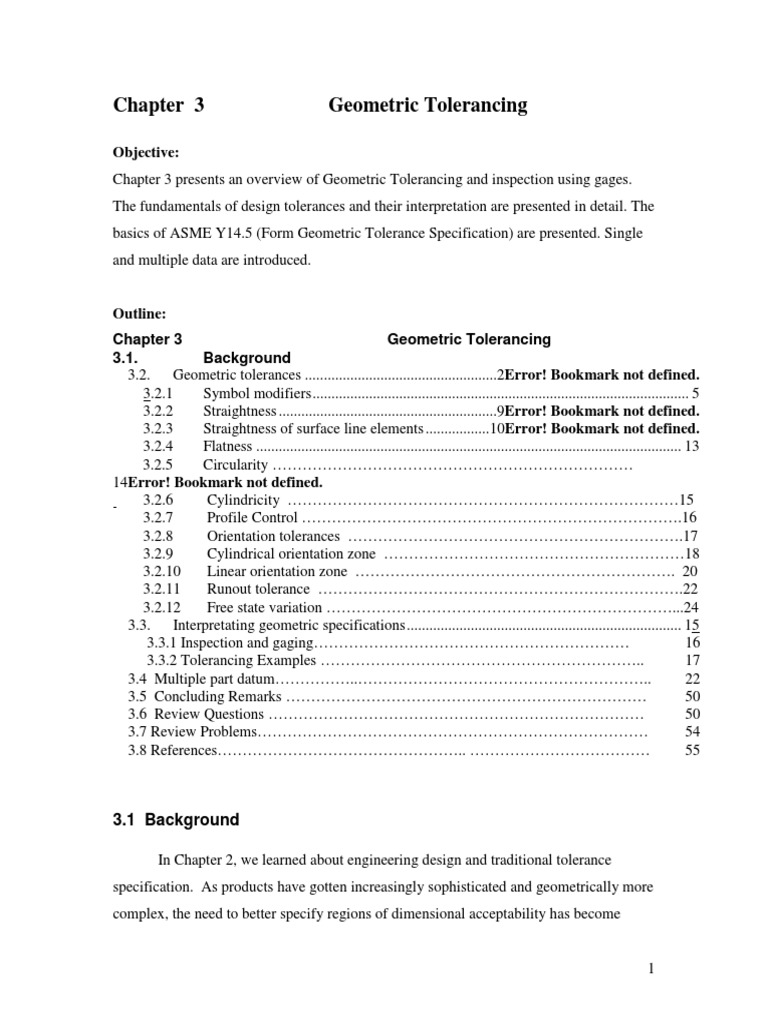 Chapter 3-8-31-10 - Geometric Tolerancing | PDF | Engineering Tolerance | Teaching Mathematics