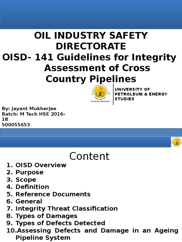 Oisd 141 | PDF | Pipeline Transport | Petroleum
