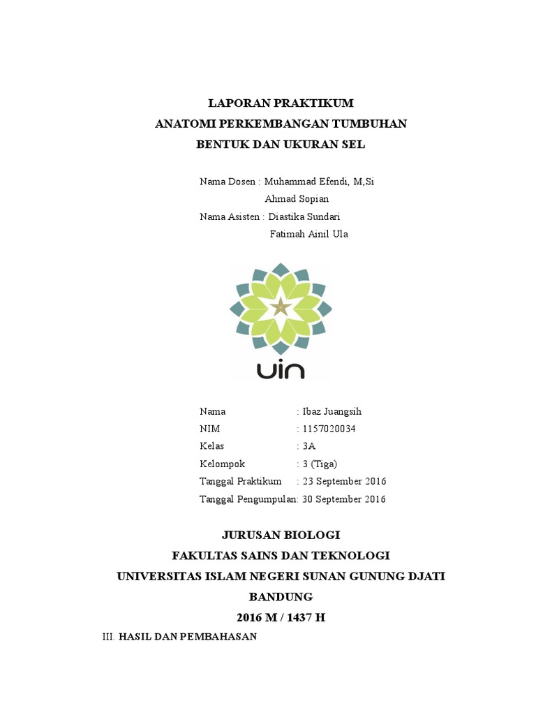 Bentuk Dan Ukuran Sel | PDF | Sains & Matematika